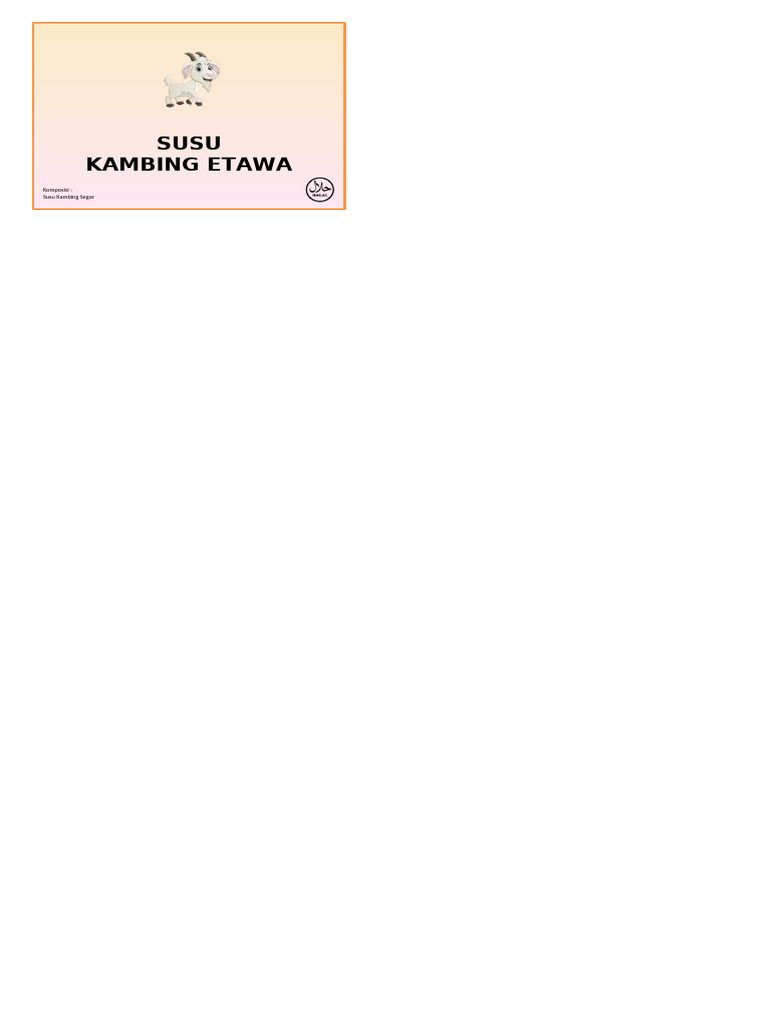 Sticker Susu Kambing | PDF