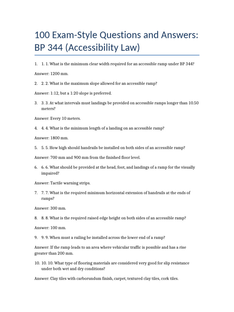 BP344 100 Exam Questions | PDF