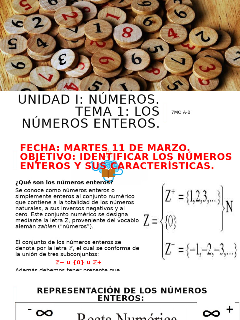 Números Enteros: Definición y Uso | PDF | Entero | Sustracción
