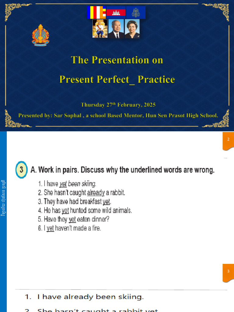 Present Perfect - Practice | PDF