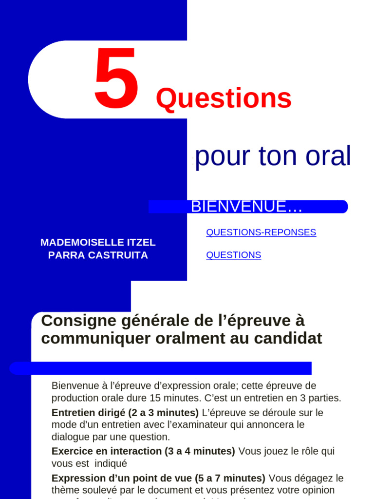 Exercice Interaction DELF B1 Oral | PDF