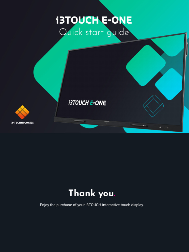 En i3touch-Eone Quickstartguide | PDF | Computer Science | Computer Engineering