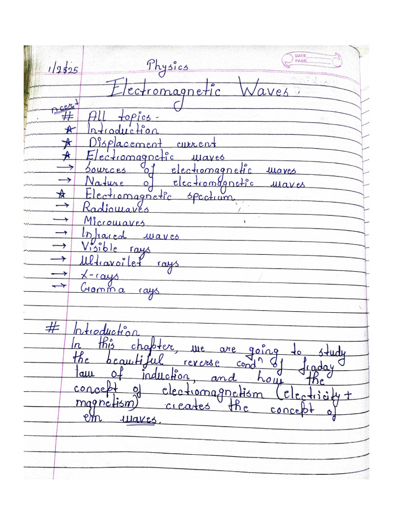 Electromagnetic Waves Class 12 | PDF