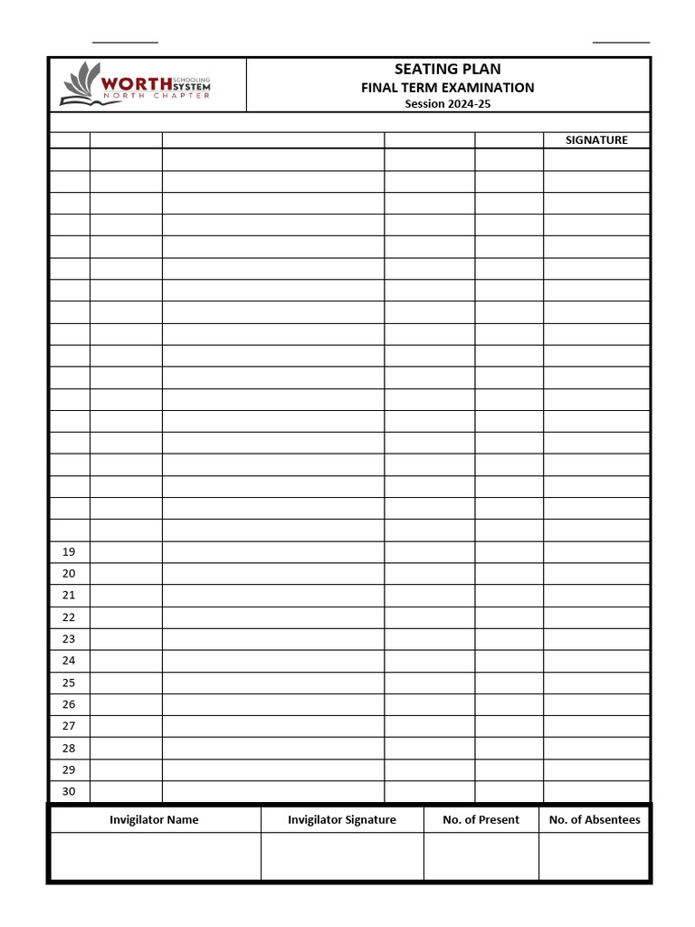 Final Exam Seating Plan 2024-25 | PDF | Banu Hashim