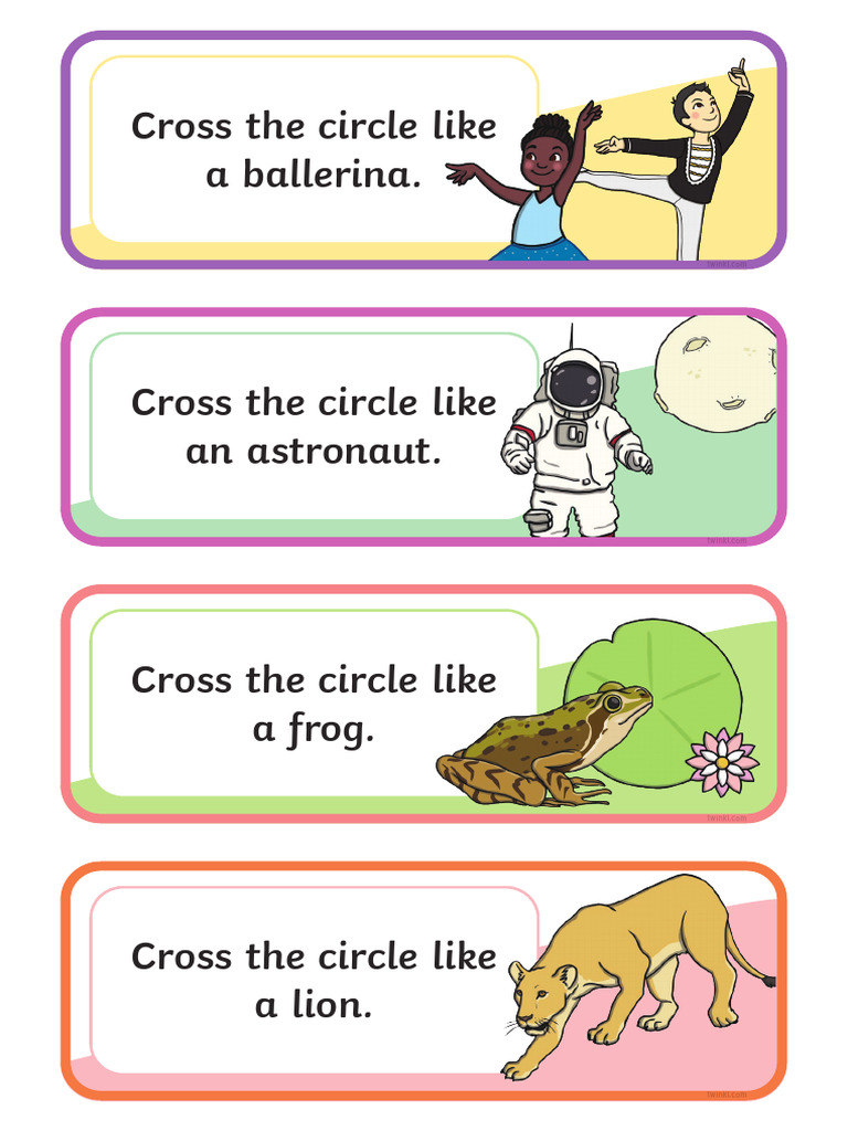 T e 080 Cross The Circle Activity Cards - Ver - 2 | PDF