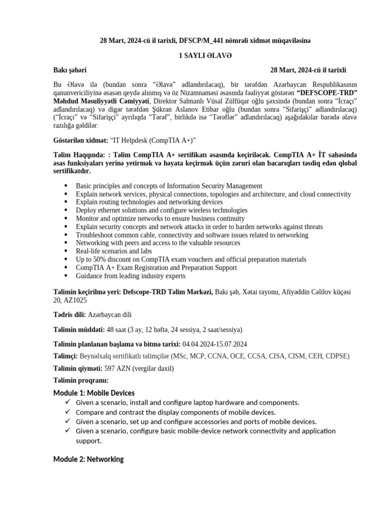 Şükran Aslanov - TRD - IT - Helpdesk | PDF