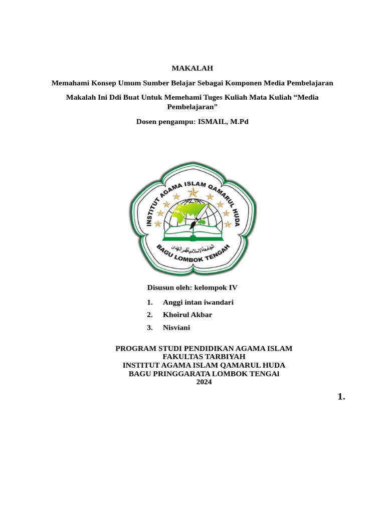 Makalah - Media - Pembelajaran - Pai, - Kelompok - Iv Fix | PDF
