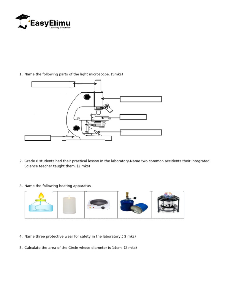 Integrated Science Activities - CBC Grade 8 Exams Term 1 Opener 2025 Set 1-2772-1 | PDF ...