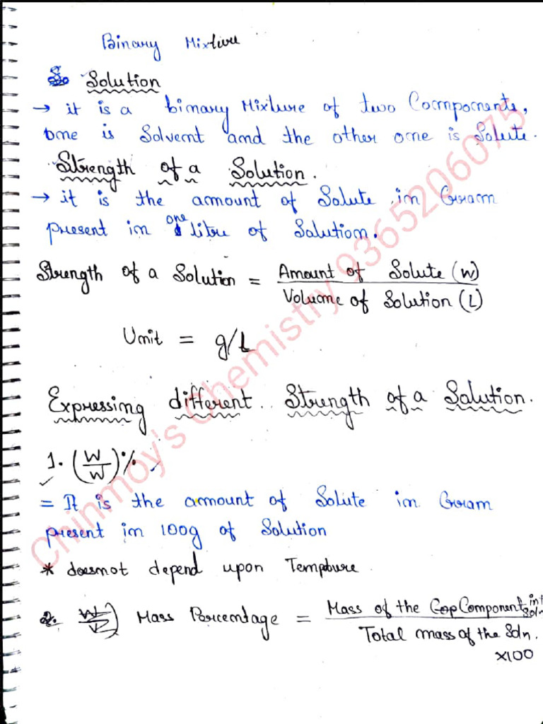 Notes of Few Important Topics From CHP 1 | PDF | Materials | Chemical ...