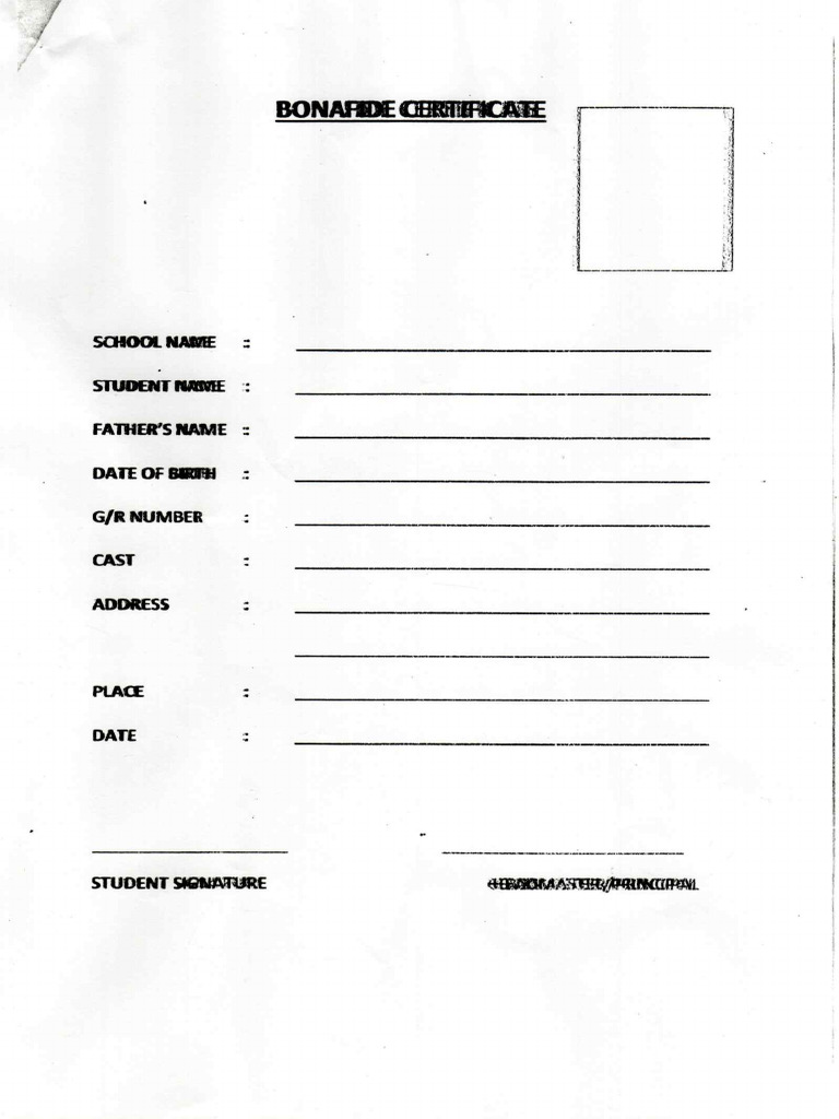 Bonafide Certificate | PDF