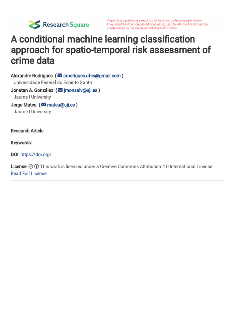 A Conditional Machine Learning Classification Approach For Fltqd75a