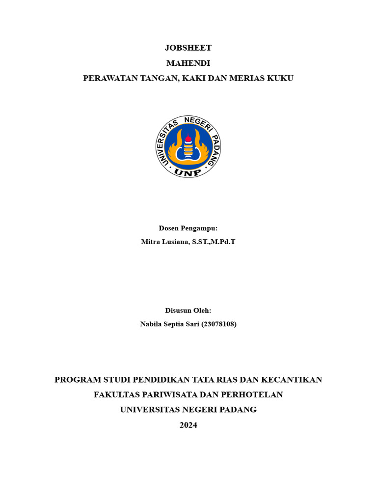 Jobsheet - Mahendi Bila | PDF