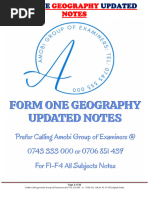 Geography Form 4 Simplified Notes | PDF