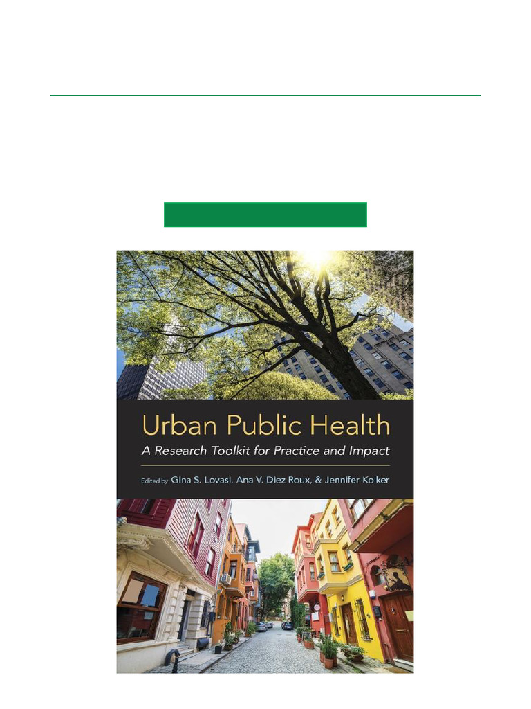 Urban Public Health Research Toolkit | PDF | Slum | Public Health