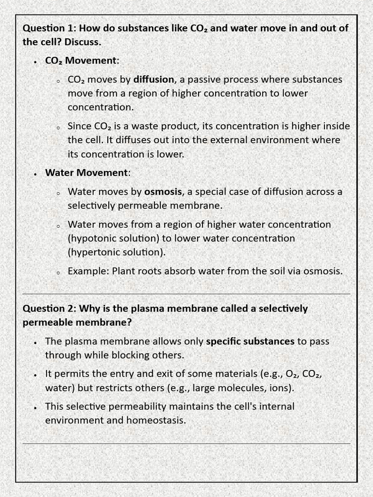 class 9 bio chap1 ncert solution cell | PDF | Cell (Biology) | Cell ...