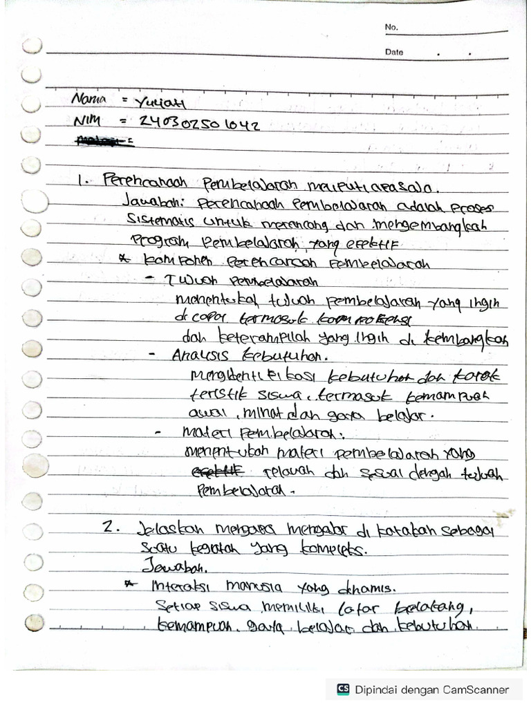 UTS Pengajaran Penjas (YULIATI PKO. D) | PDF