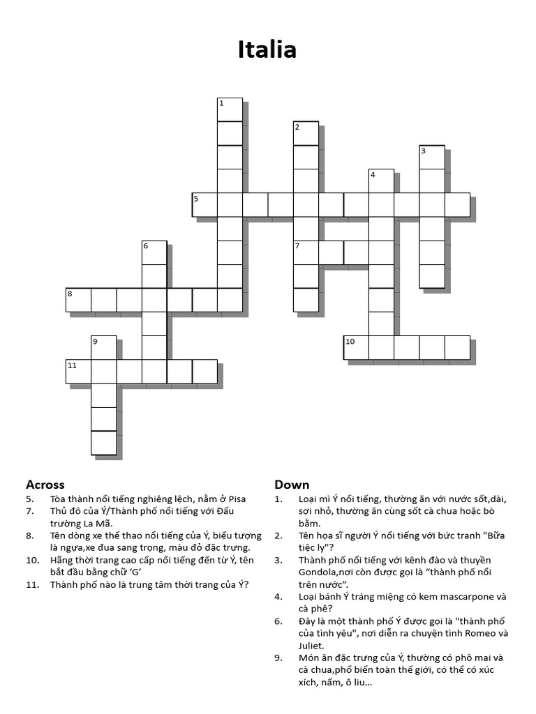 Crossword-Italia - 1 | PDF