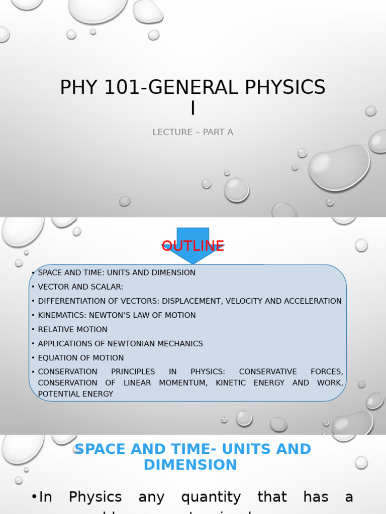 Phy 101-General Physics I | PDF | Acceleration | Velocity