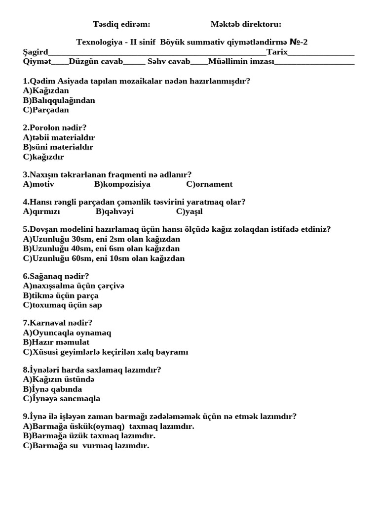 2 texnologiya ksq 2,4,5,6 bsq 2 (1) | PDF