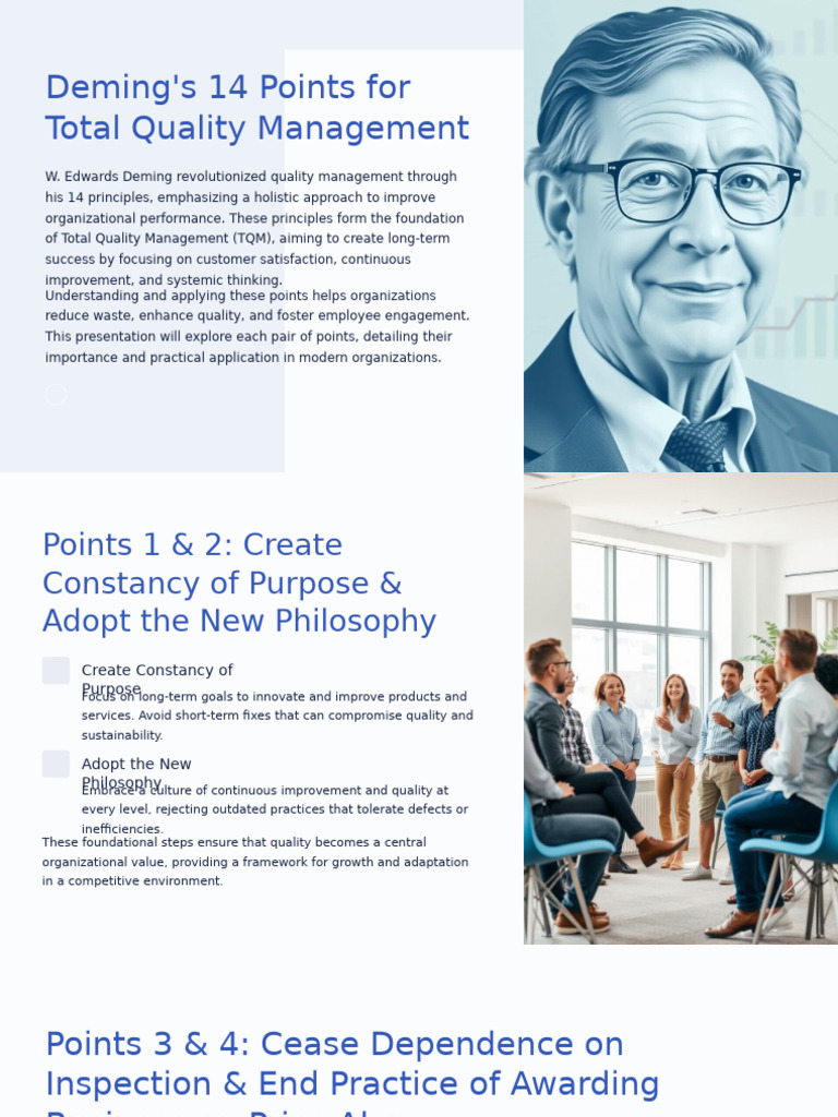 Demings 14 Points For Total Quality Management | PDF | Quality ...