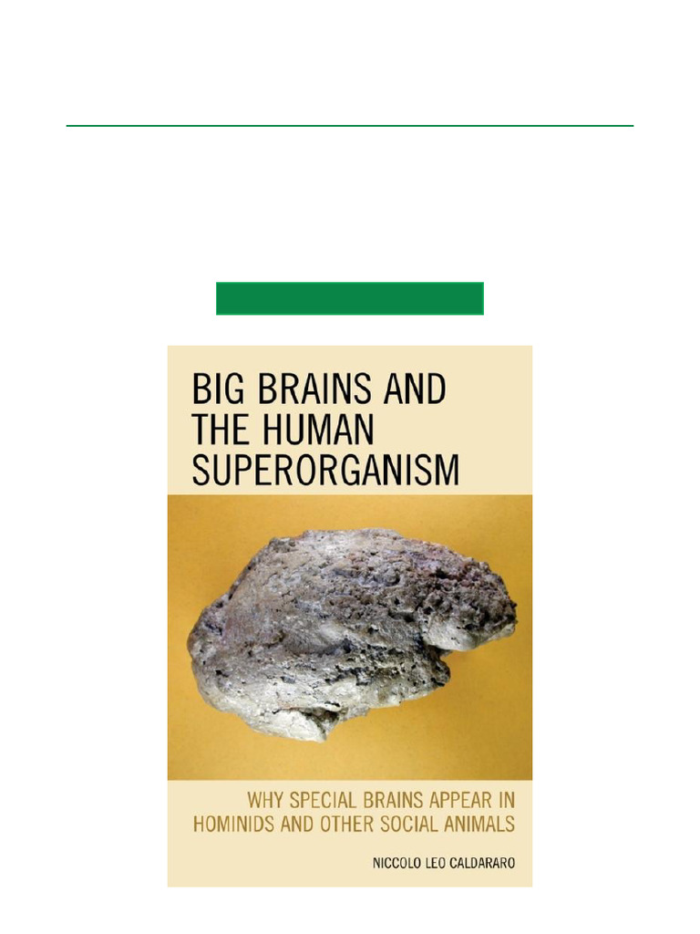 Big Brains and The Human Superorganism Why Special Brains Appear in ...