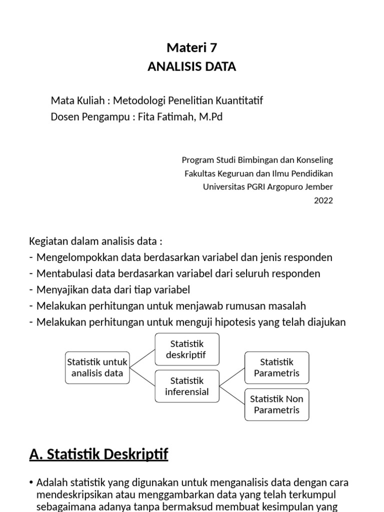Materi 7 Analisis Data | PDF