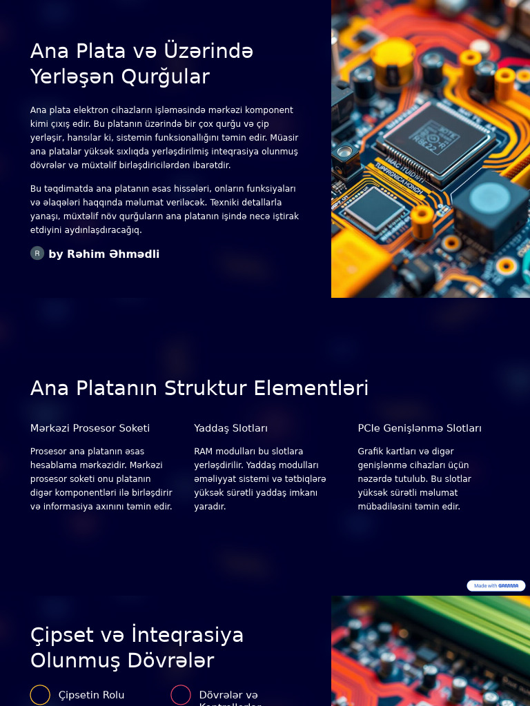 Ana Plata VƏ Üzərində Yerləşən Qurğular: by Rəhim Əhmədli | PDF