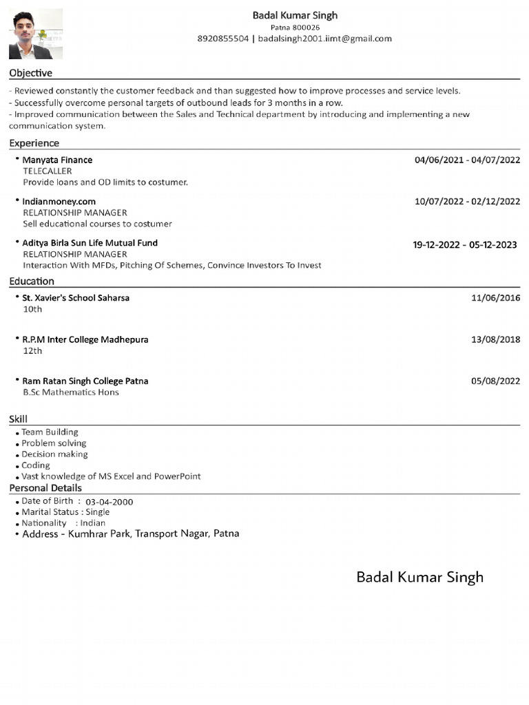 Badal Resume Updated | PDF