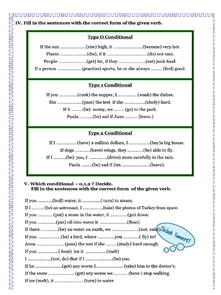Conditionals 0-1-2 | PDF