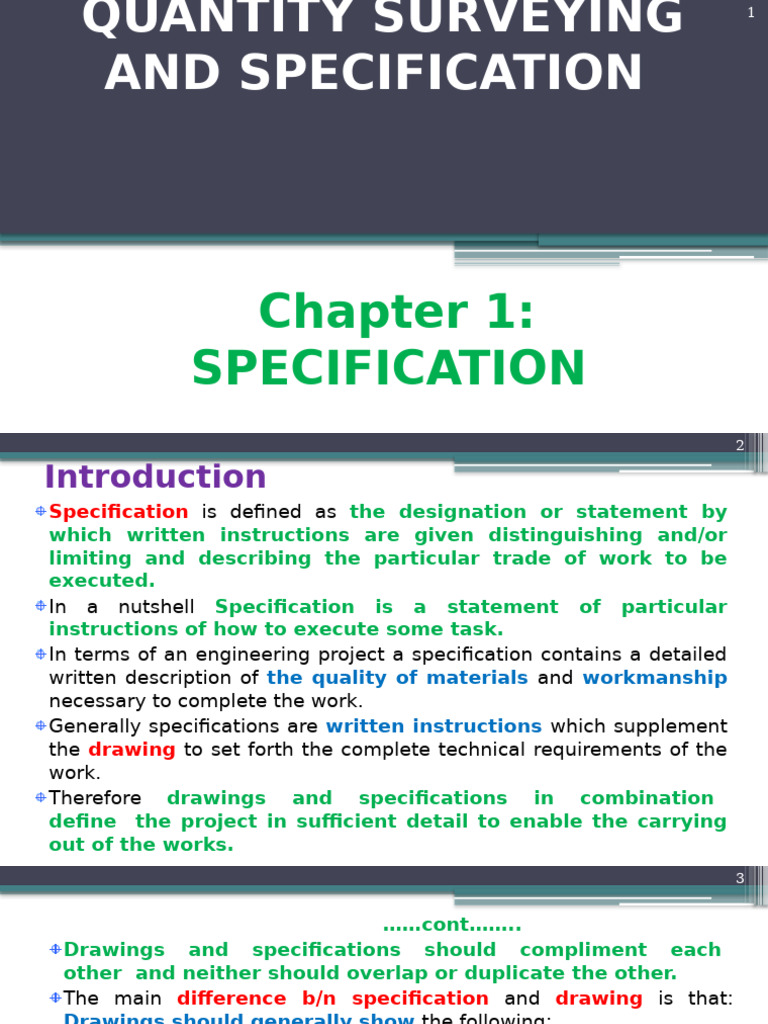 CH 1 Specification | PDF | Specification (Technical Standard)