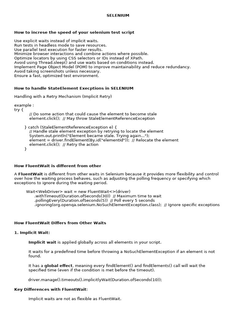 SELENIUM | PDF | Computer Engineering | Software Development