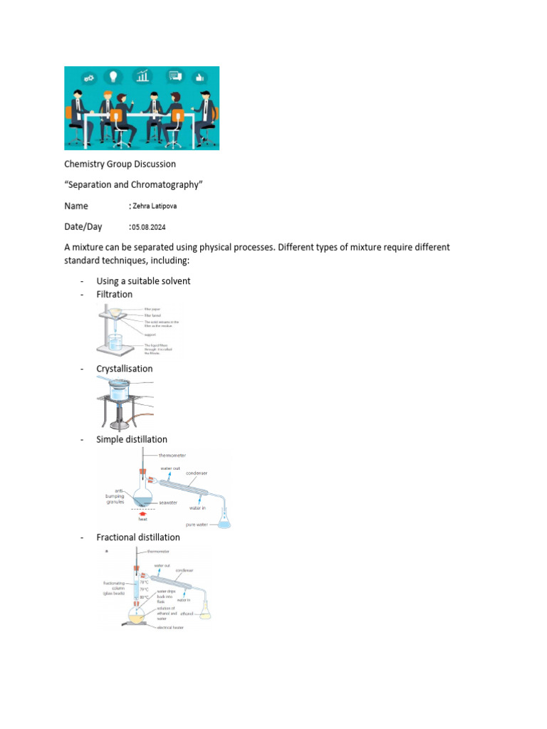 Zehra Latipova - Separation and Purification, Worksheet | PDF ...