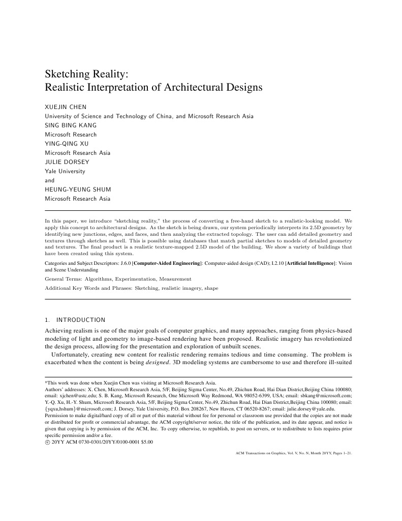 Sketching Reality TOG | PDF | 2 D Computer Graphics | Visual Cortex