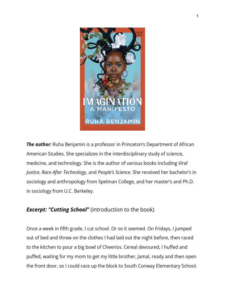 "Cutting School" - Book Excerpt by Ruha Benjamin | PDF