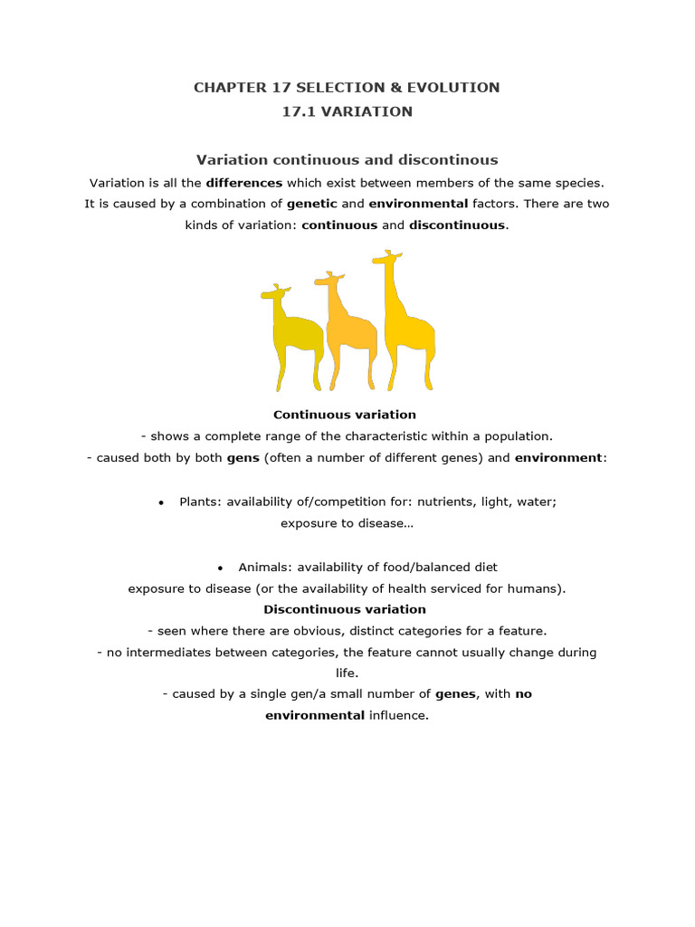 Chapter 17 Selection | PDF | Gene | Natural Selection