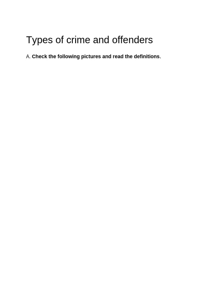 Types of Crime and Offenders | PDF | Burglary | Cybercrime