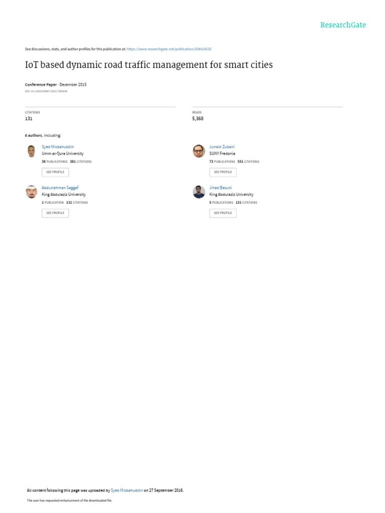 IoT Based Traffic Control System | PDF | Internet Of Things | Raspberry Pi