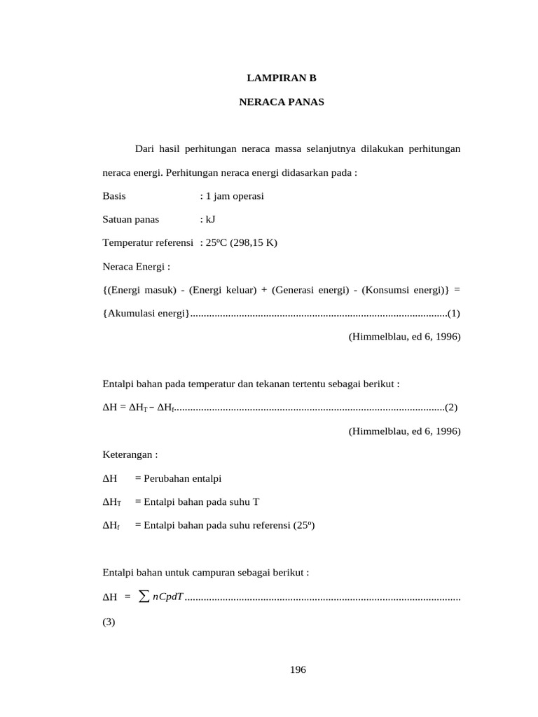 Neraca Energi dan Panas Reaksi Kimia | PDF