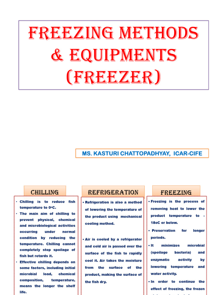 FREEZING METHODS (Read-Only) | PDF | Refrigerator | Cryogenics