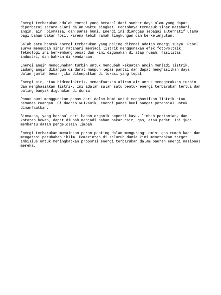 Energi Terbarukan | PDF
