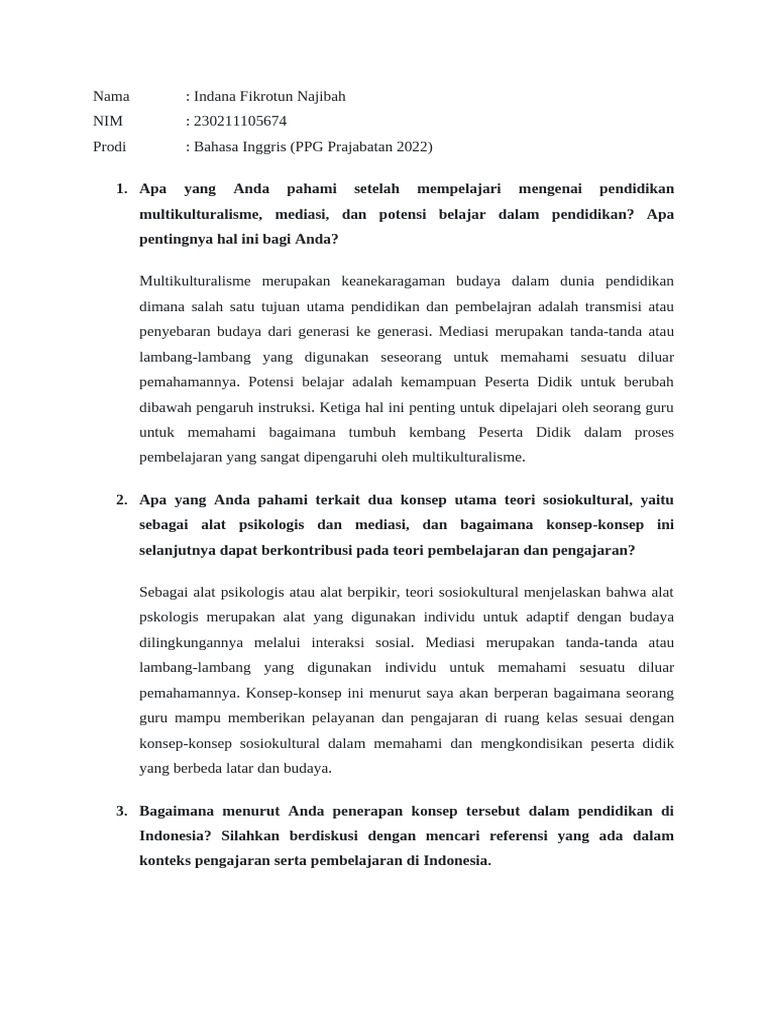 Elaborasi Pemahaman | PDF