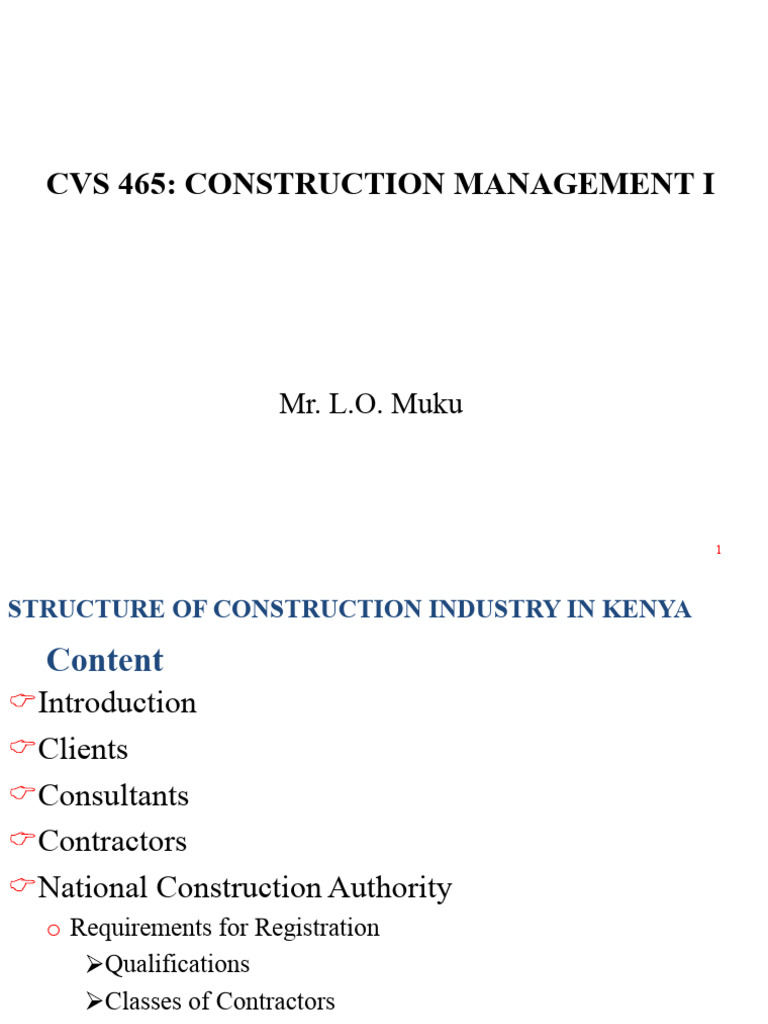 Structure of Kenya's Construction Industry | PDF | Business | Economies