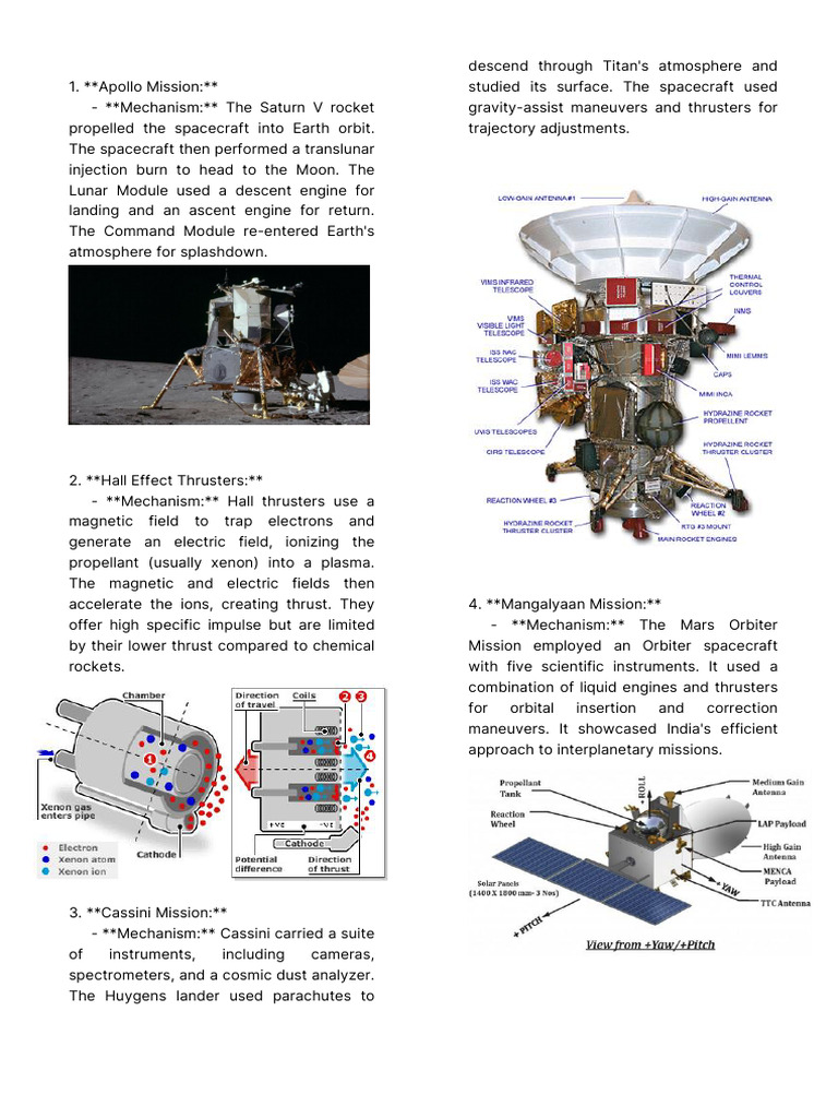 Propulsion and Missions | PDF | Spacecraft Propulsion | Rocket Engine