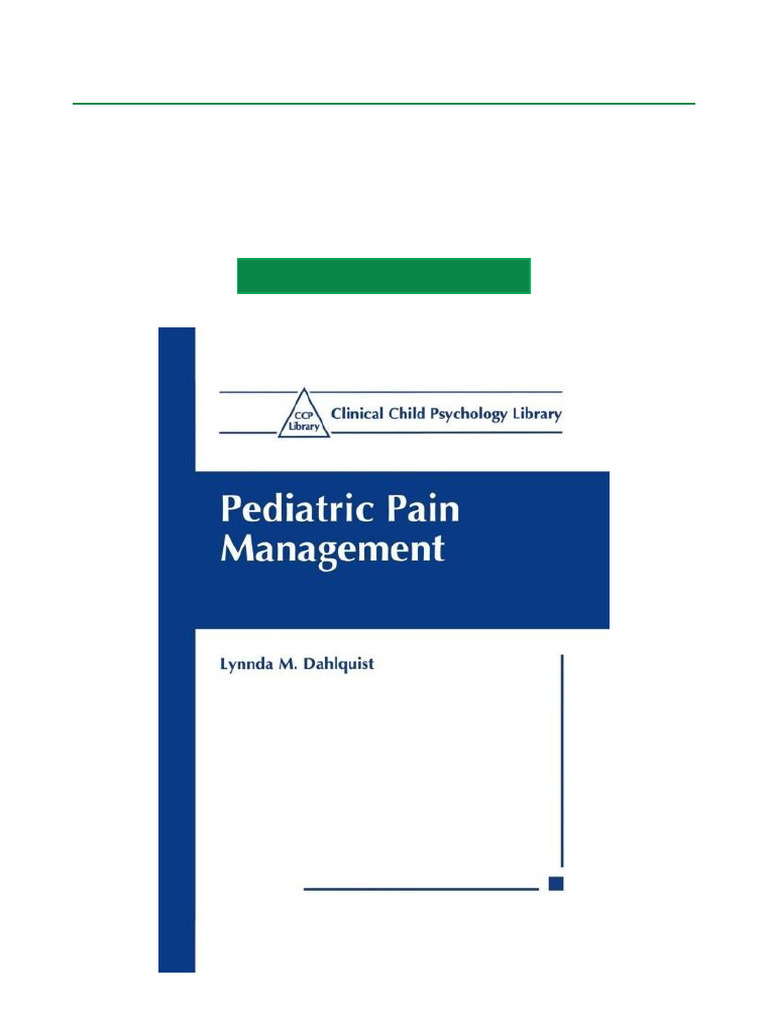 Pediatric Pain Management Final Version Download | PDF | Hypothesis | Pain