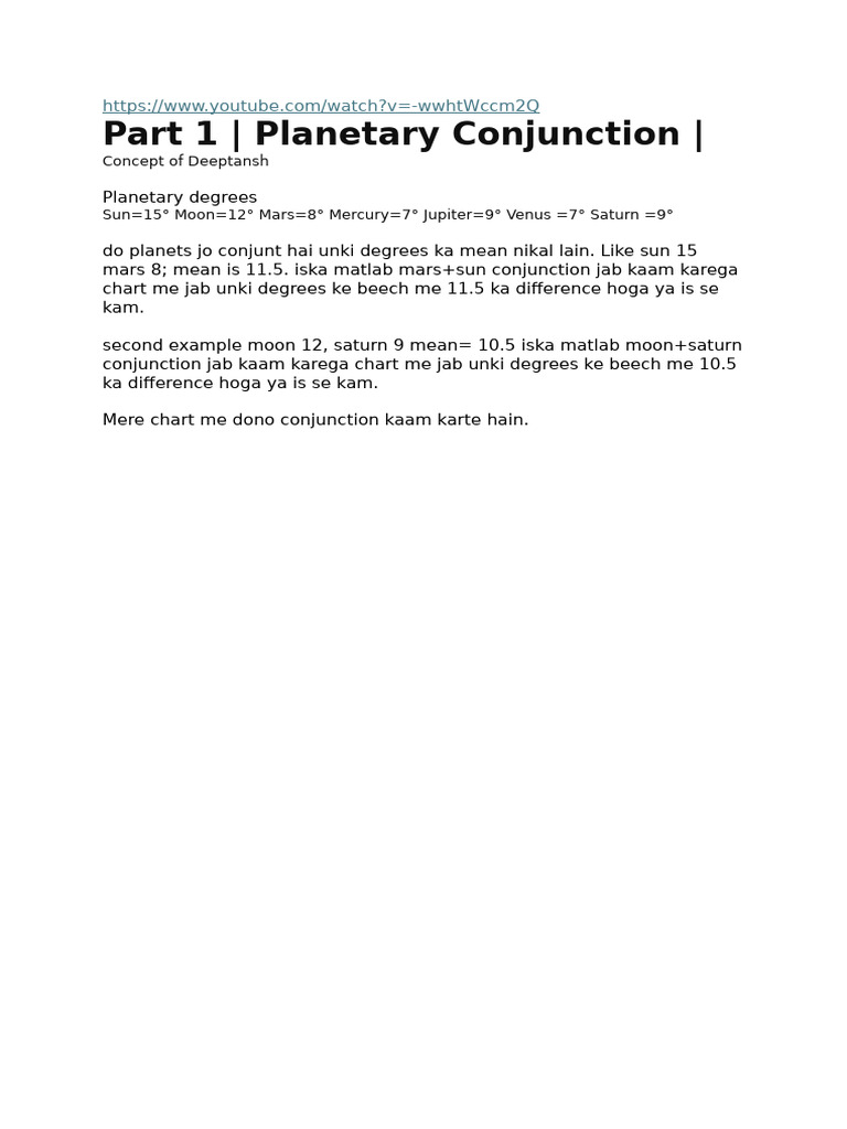 Understanding Planetary Conjunctions | PDF