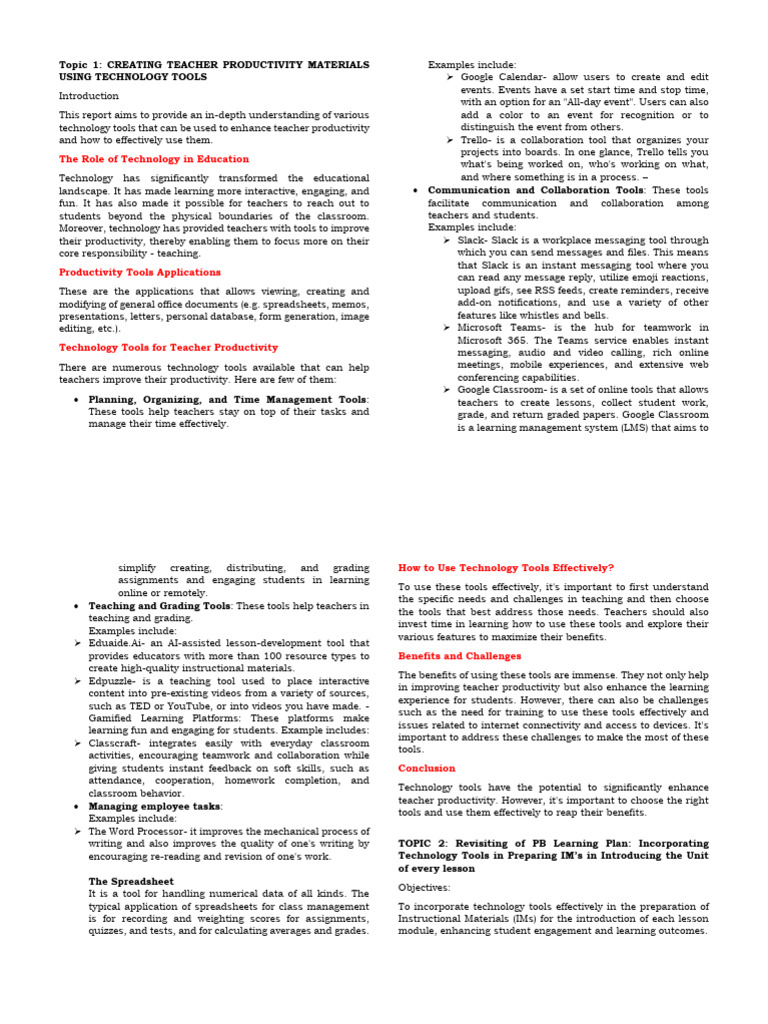 Handout TTL2 MARAYAG REYVER VIRAY PAULINE SALES JENALYN | PDF | Educational Technology | Learning