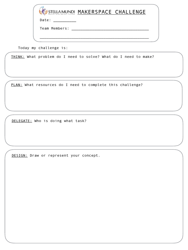 Makerspace Challenge Worksheet | PDF
