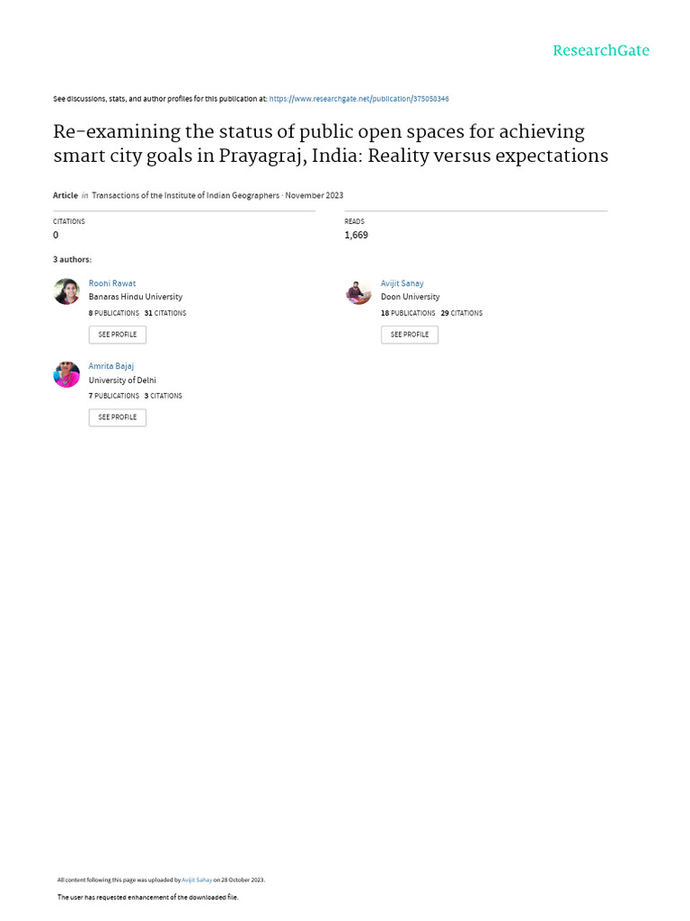 Prayagraj's Smart City Open Spaces Analysis | PDF | Geographic ...