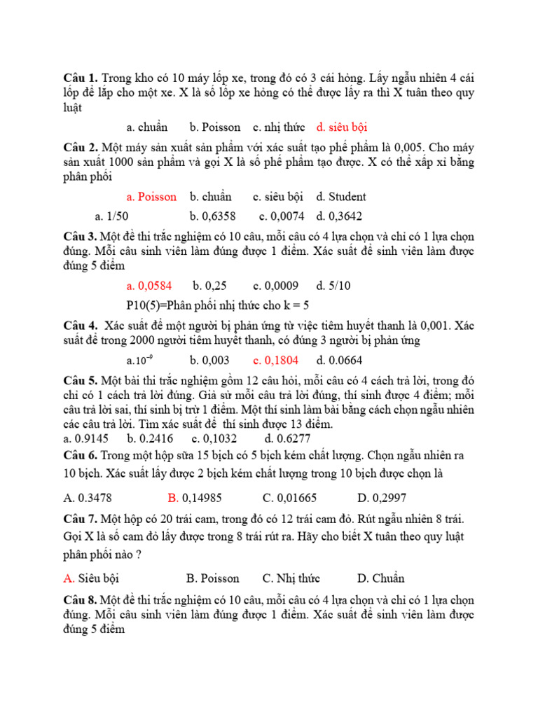 Bai tap XSTK - Buoi 6 | PDF