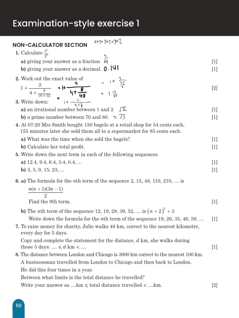 90 Cambridge IGCSE Complete Mathematics Extended Student Book 6th ...